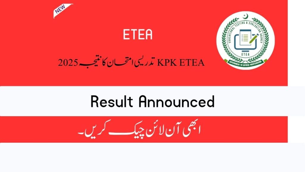 KPK ETEA Teaching Test Result 2025 [ KPESED CT-IT, Qari, AT ]